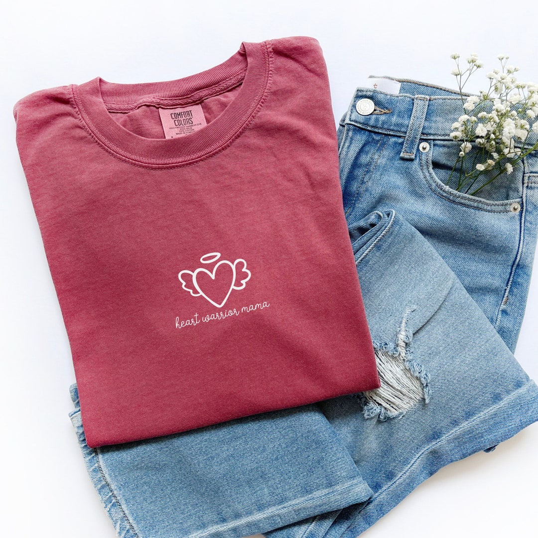 Heart Warrior Mama Shirt Heart Warrior Angel Mama Shirt CHD Awareness ...