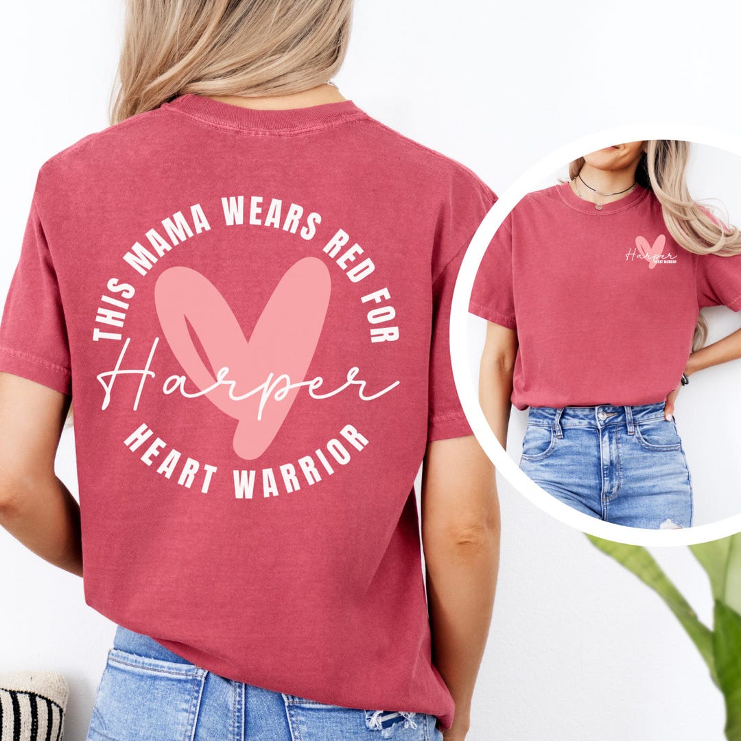 Heart Warrior Shirt CHD Awareness Shirt Heart Warrior Mama Shirt Heart ...