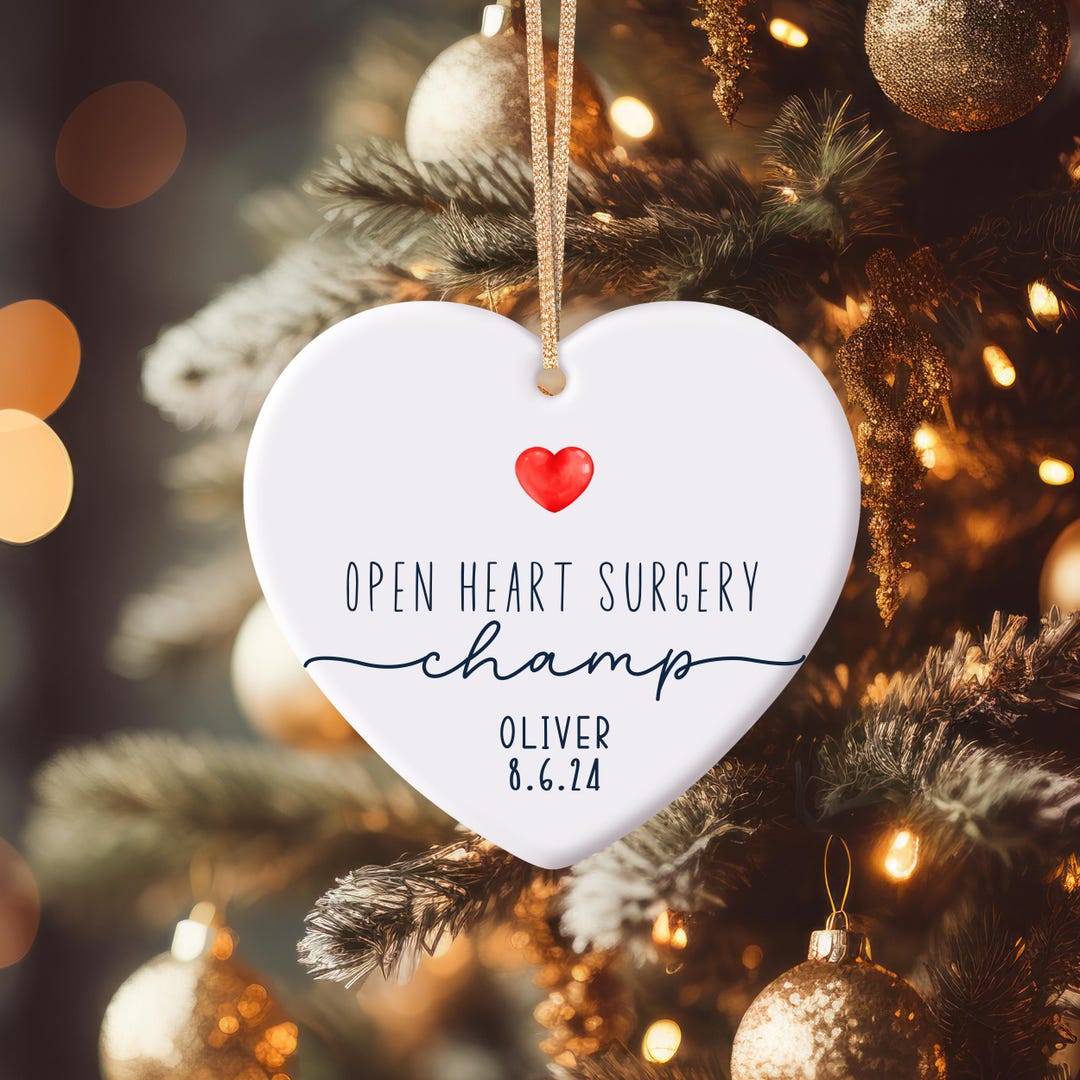 Heart Warrior Ornament Heart Surgery Christmas Ornament HLHS Ornament ...