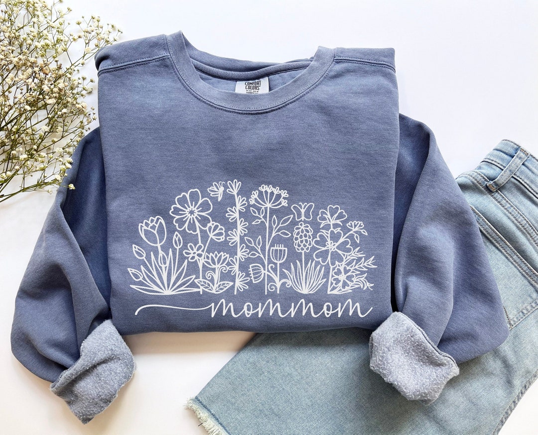 Custom Wildflower Mommom Sweatshirt Mommom Shirt Mommom Gift Mommom ...