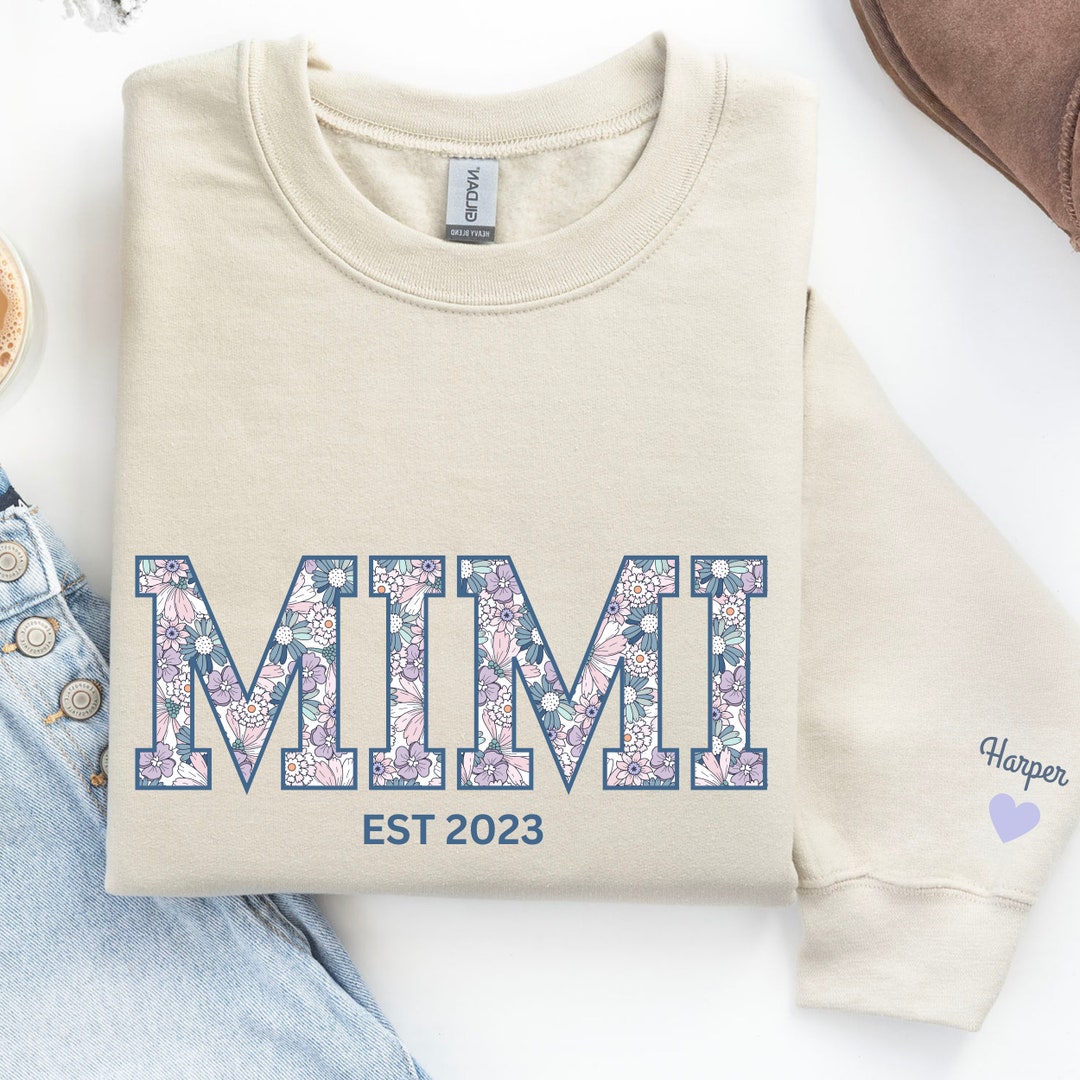 Mimi Sweatshirt With Names Mimi Sweatshirt With Grandkids Names Mimi ...