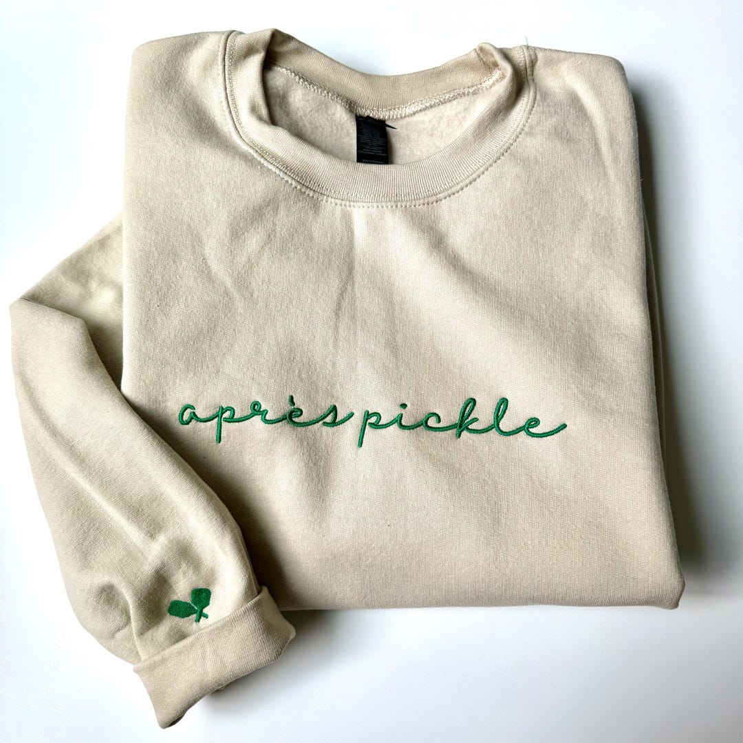 Embroidered Pickleball Sweatshirt for Women Apres Pickleball Sweatshirt ...