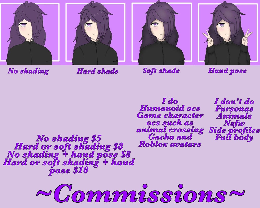 Custom Anime Style Headshots Digital Art (this Listing is a Type of ...