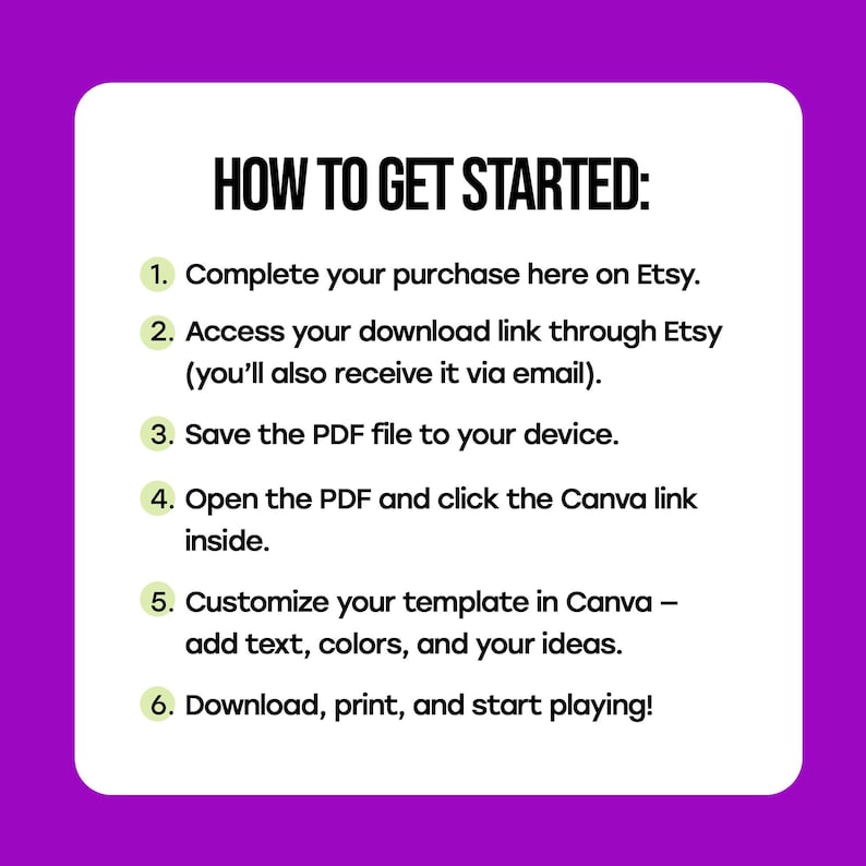 DIY Card Game Template: Printable Cards + Box (canva Editable, Digital ...