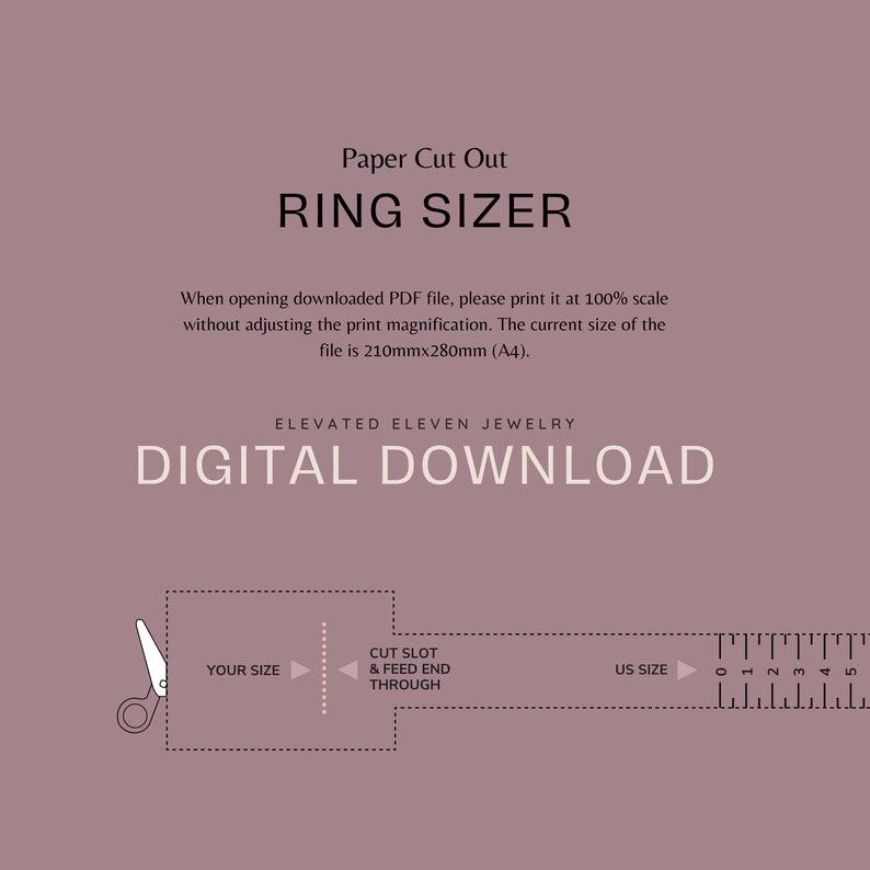 Ring Sizer Guide, Printable Ring Sizer, Ring Size Measuring Tool, Check ...