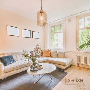 Sunny Lounge Living Room Zoom Virtual Background Realistic - Etsy