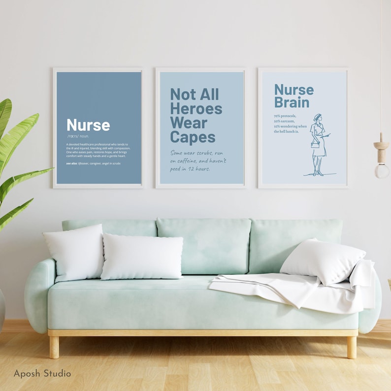 Nurse Office Wall Art, Funny Nurse Wall Decor, Nurse Affirmations ...