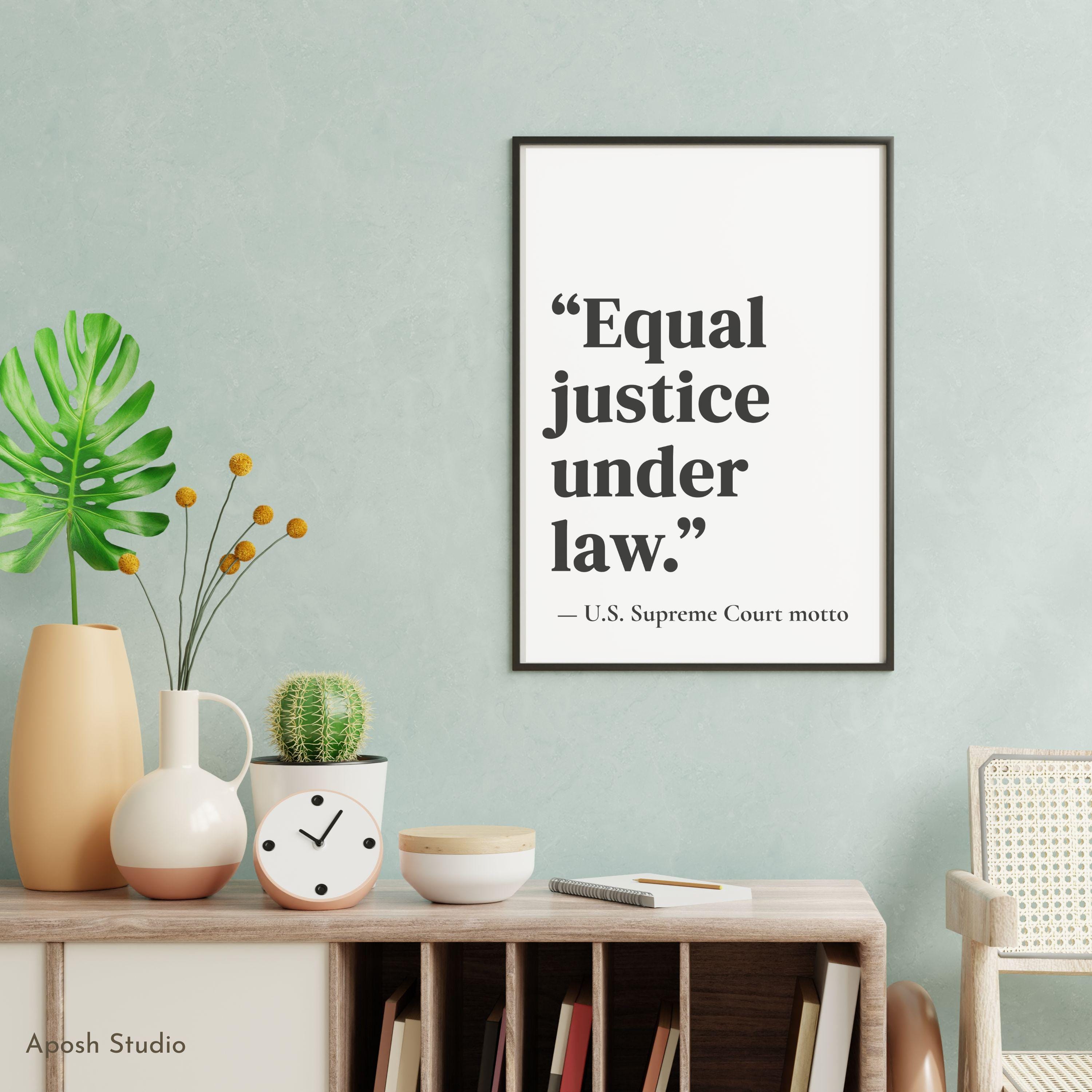 Law Justice Quotes Wall Art, Law Firm Office Wall Decor, Lawyer Office ...