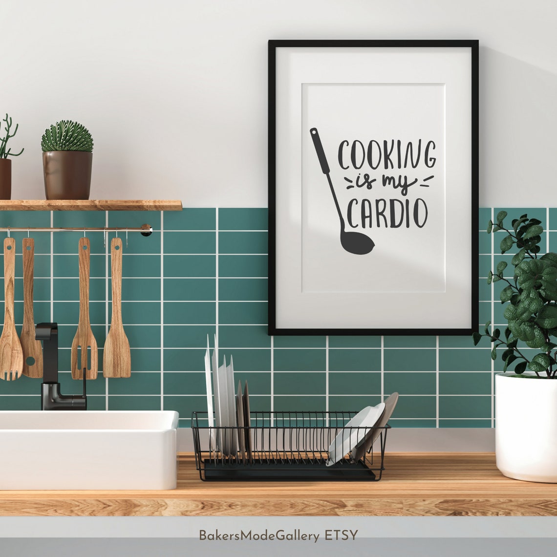 Kitchen Printable Set of 6, Funny Kitchen Wall Decor, Kitchen Wall Art ...