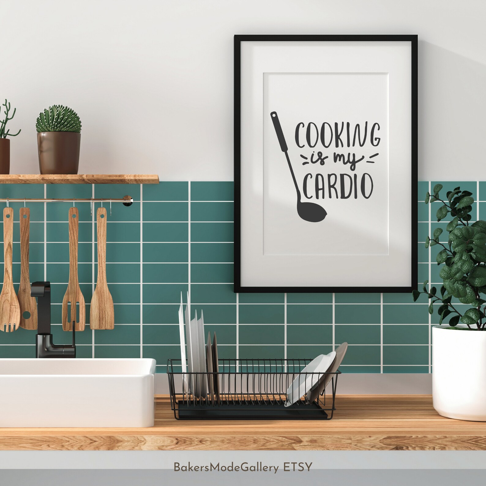 Kitchen Printable Set of 6, Funny Kitchen Wall Decor, Kitchen Wall Art ...