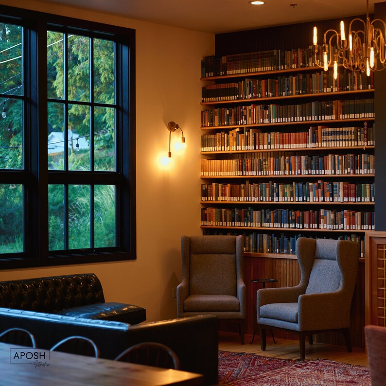 Cozy Warm Home Library With Bookshelves Zoom Virtual Background ...