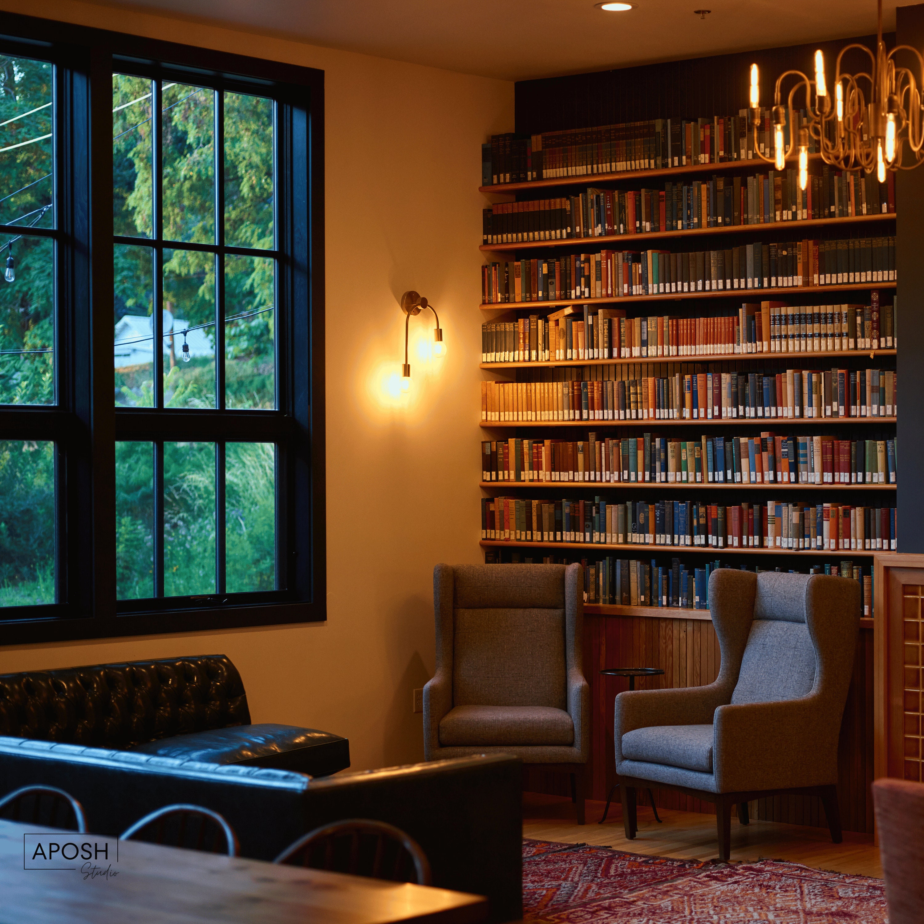 Cozy Warm Home Library With Bookshelves Zoom Virtual Background ...