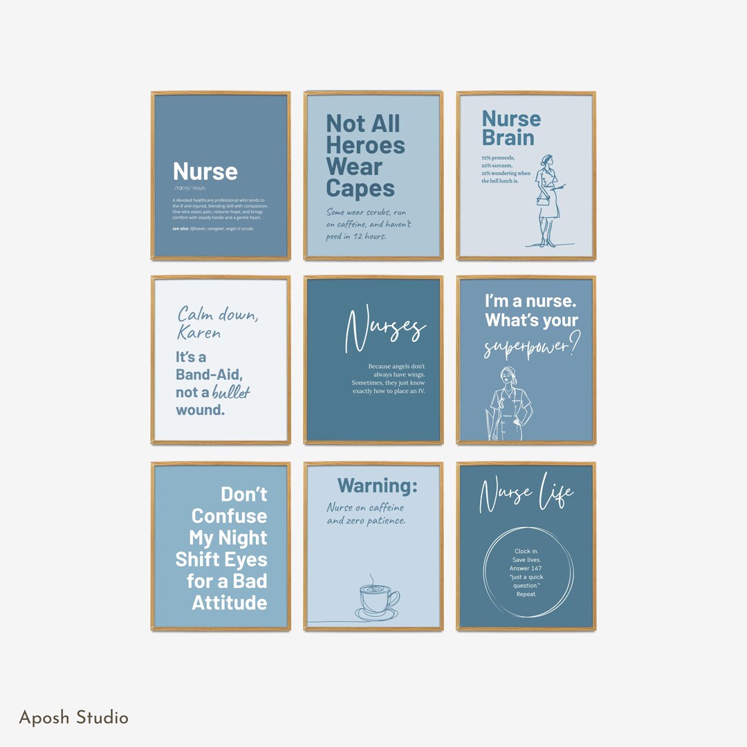 Nurse Office Wall Art, Funny Nurse Wall Decor, Nurse Affirmations ...