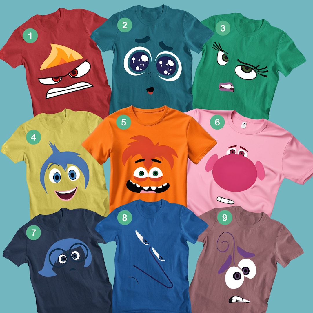 Inside Out 2 Matching Character T-shirt: Halloween Costume - Etsy