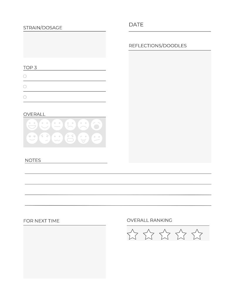 Microdosing Journal Digital Download - Etsy