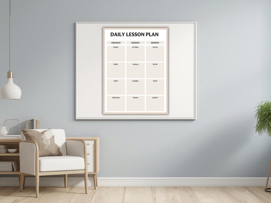 Daily Lesson Plan Poster | Classroom Teacher Printable | PDF & PNG ...