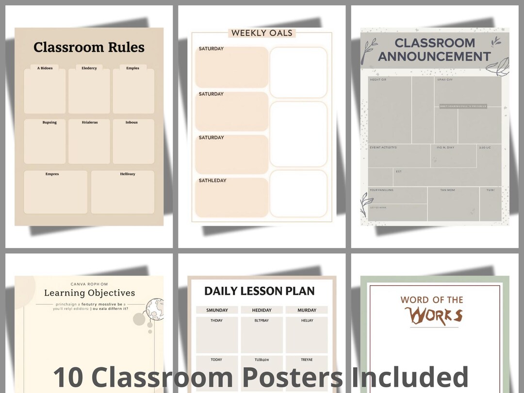 Classroom Posters Bundle | 10 Editable Educational Wall Posters for ...