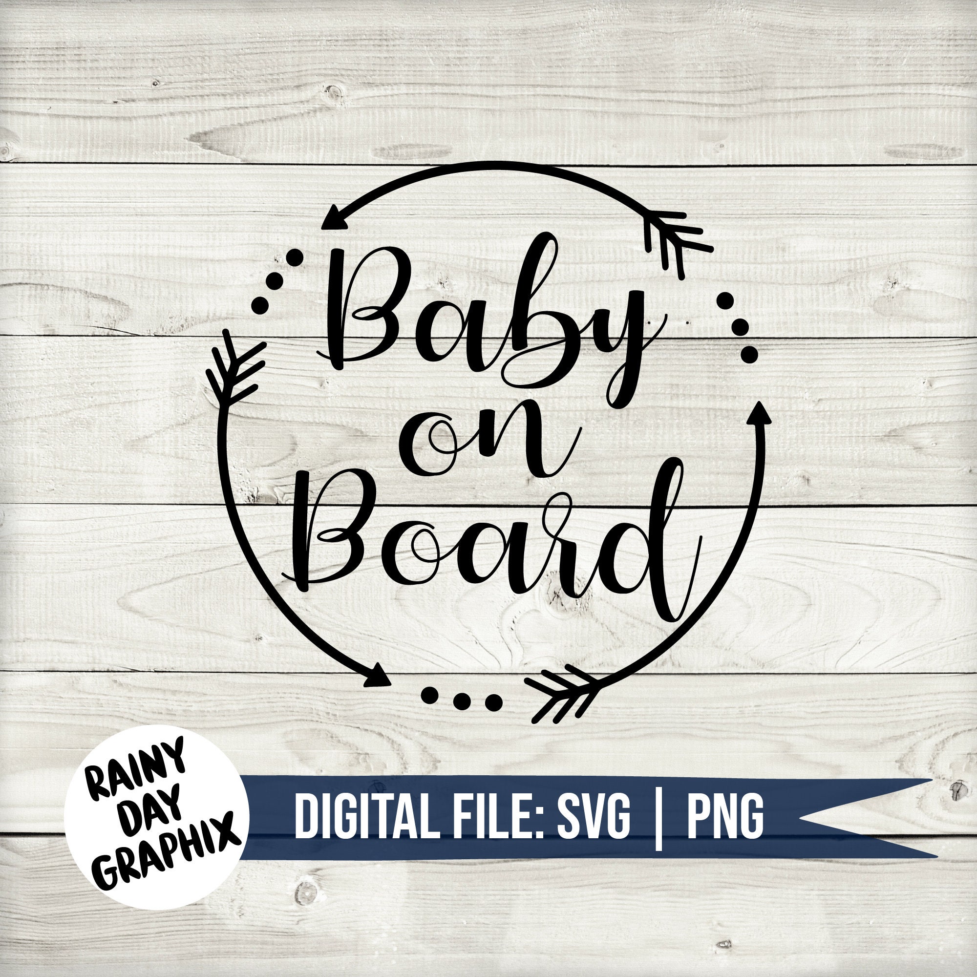 SVG, Baby on Board, Digital Download, Boho, Circle, Car Decal, Instant ...
