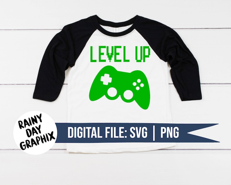 SVG, PNG, Level Up, Gaming, Birthday, Arcade, Digital Download, Cut ...