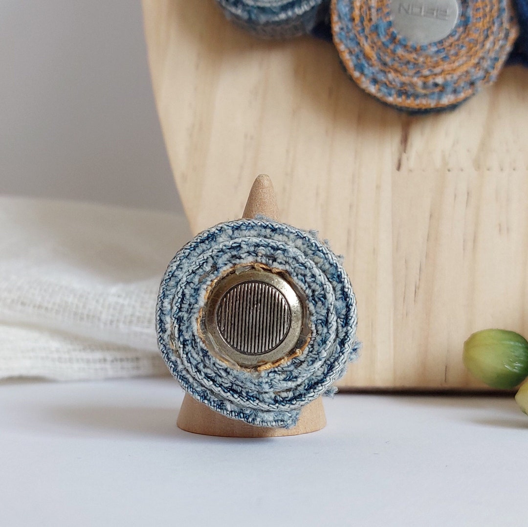 Ring, Denim Ring, Jeans Ring, Jewel, Textile Jewel, Fabric Ring, Fabric ...