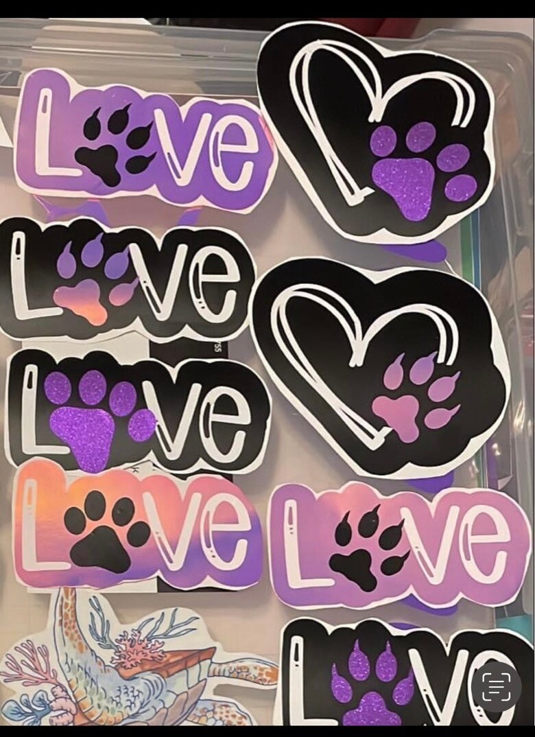 Paw Print Decal, Stickers Set of 4! - Etsy