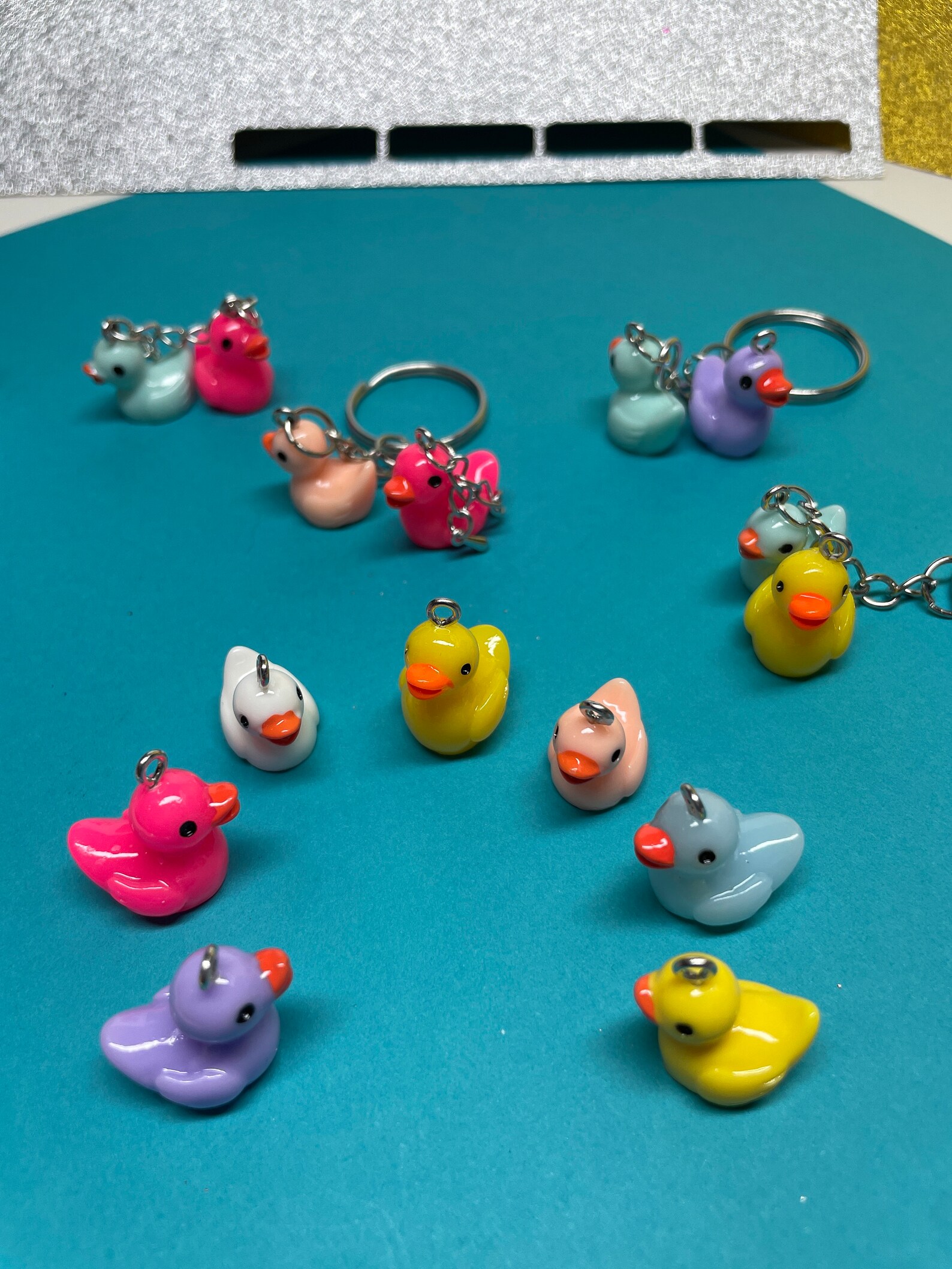 Mini Duck Charms or Key Chains, 2 Ducks per Keychain, Cruisin Ducks - Etsy