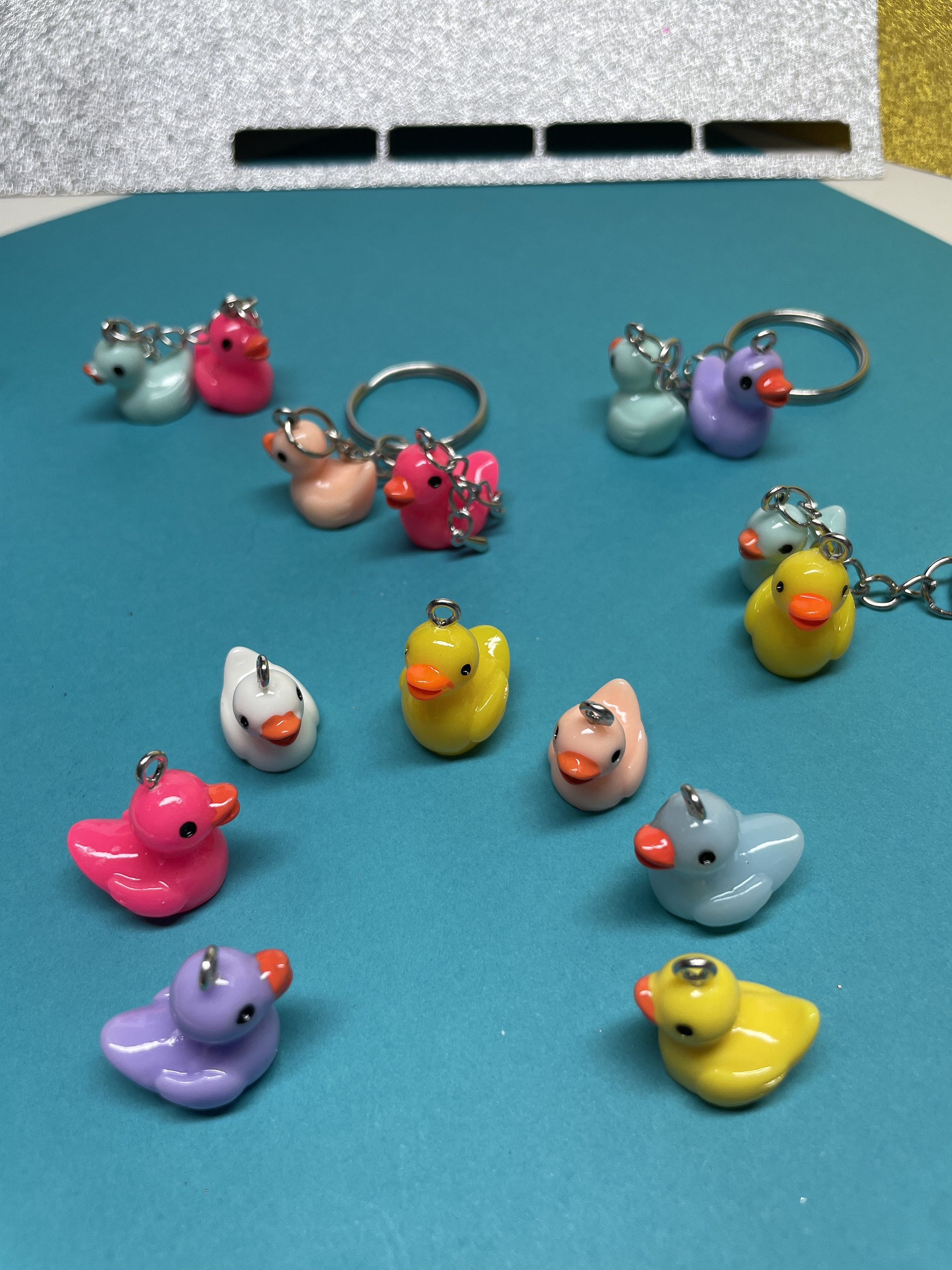 Mini Duck Charms or Key Chains, 2 Ducks per Keychain, Cruisin Ducks - Etsy