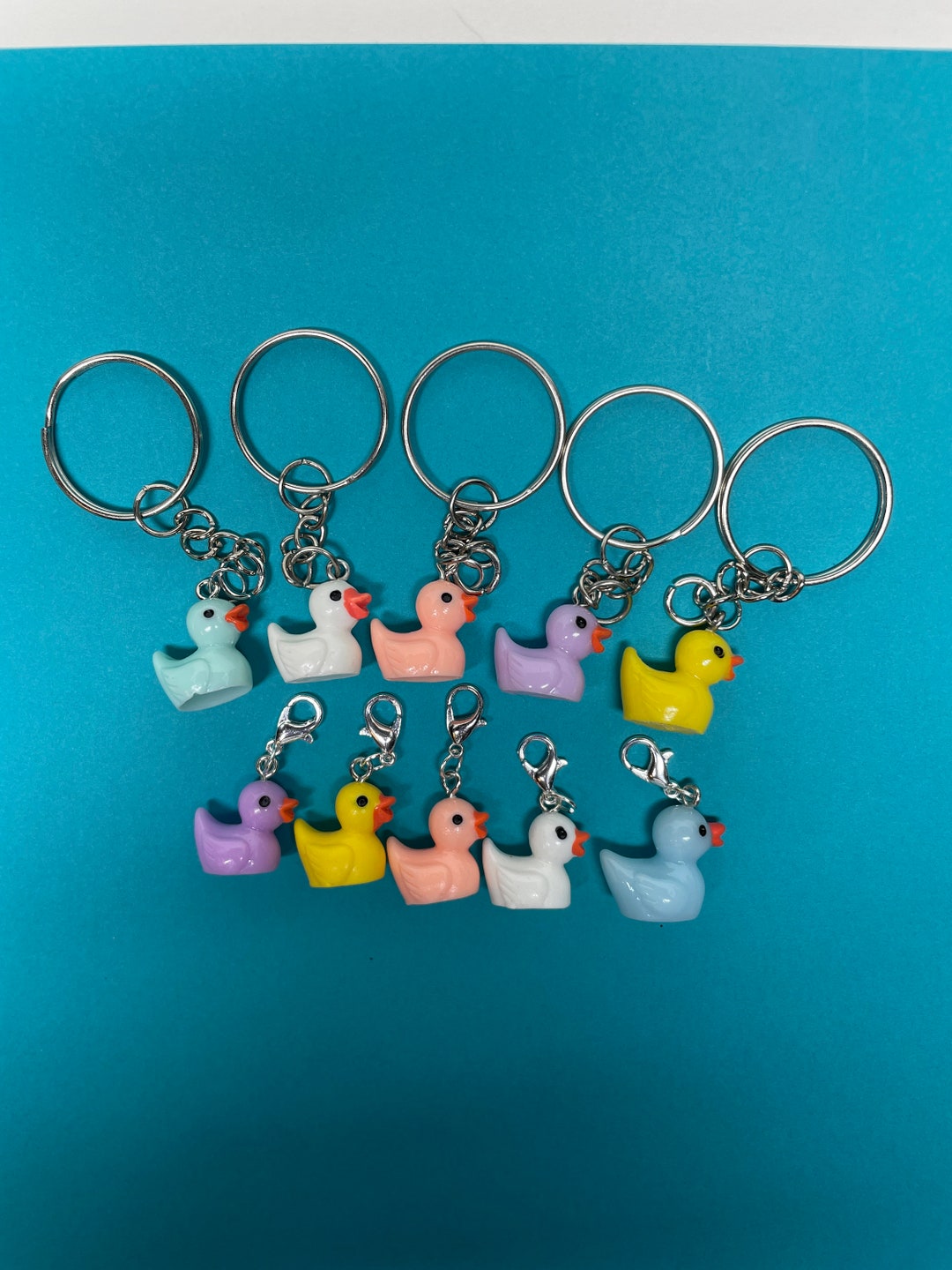 Mini Duck Zipper Pulls - Tiny Duck Keychains - Little Duck Charms - Etsy