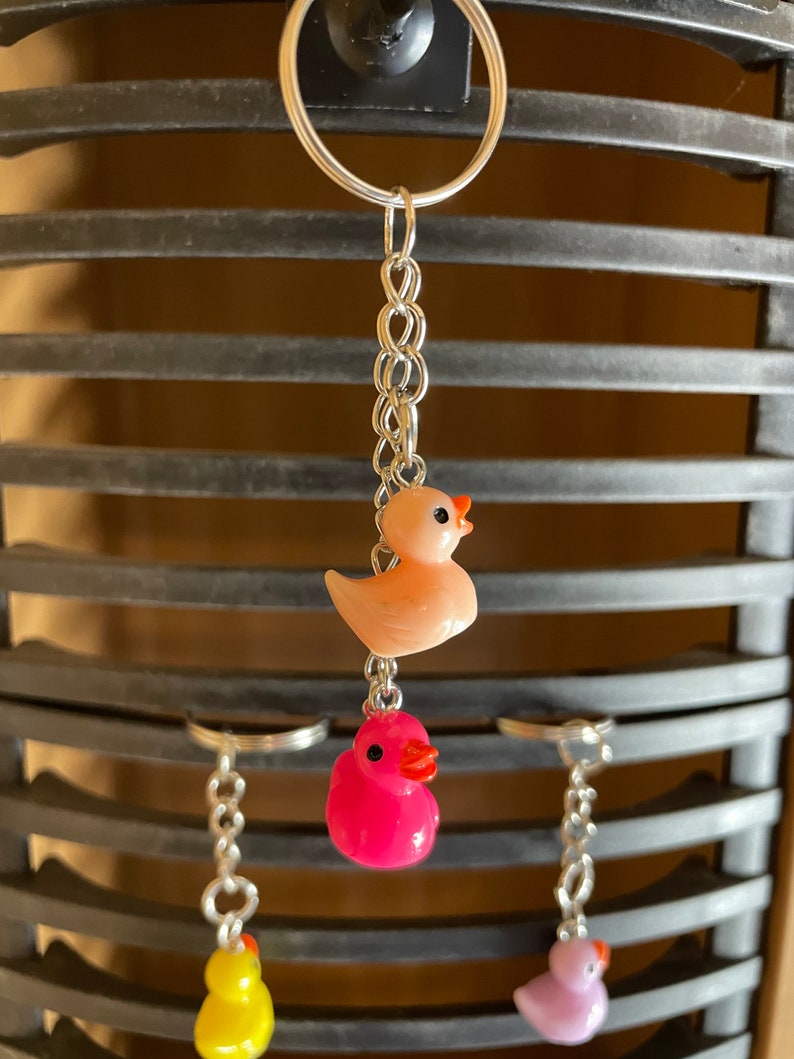 Mini Duck Charms or Key Chains, 2 Ducks per Keychain, Cruisin Ducks - Etsy