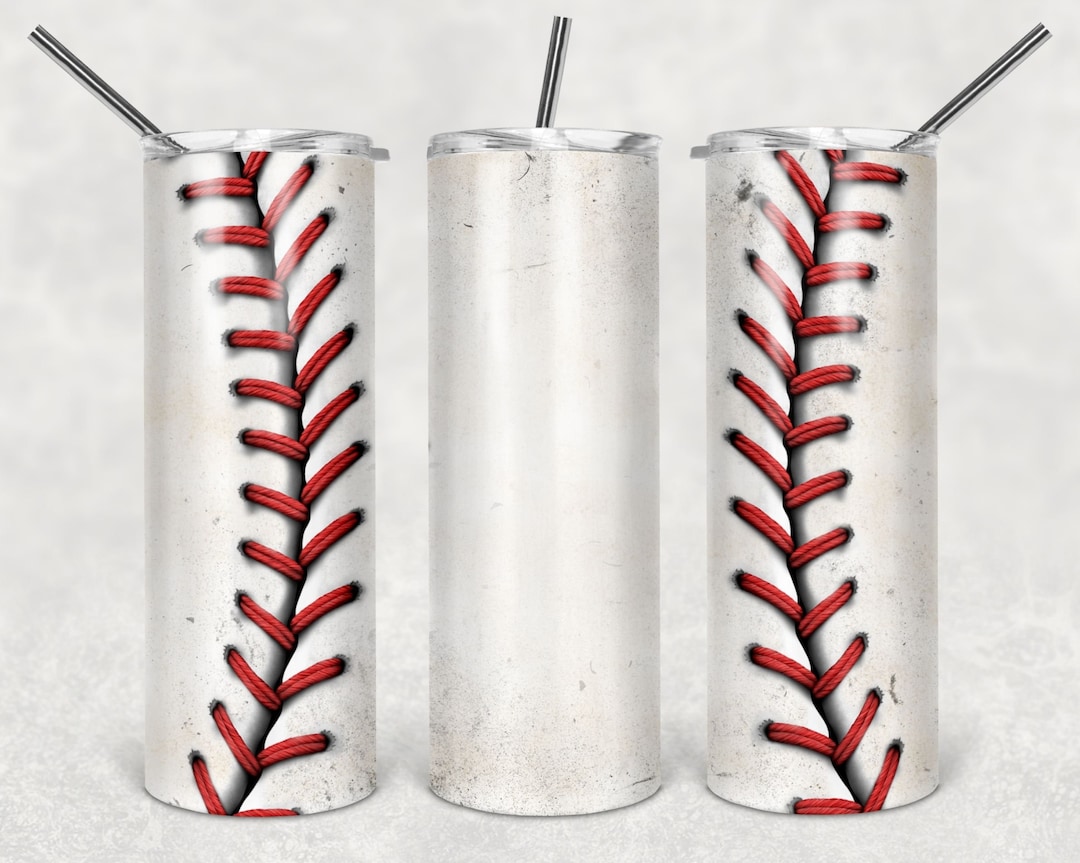 Baseball Tumbler Sublimation Design 20oz and 30oz Skinny Tumbler Wrap ...