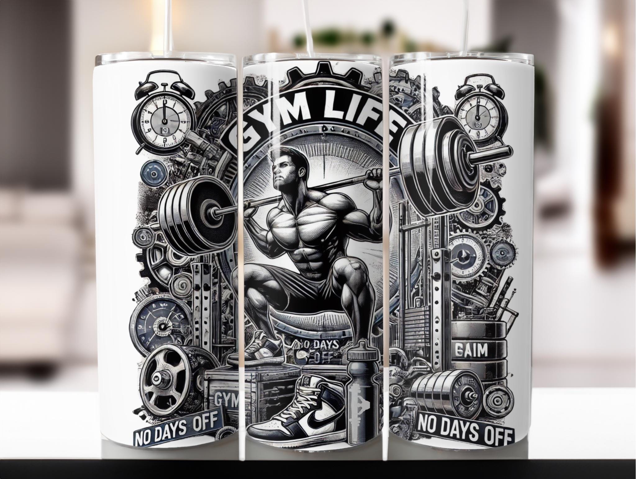 Gym Life Tumbler Wrap Design: Fitness Guy PNG (digital Download) - Etsy