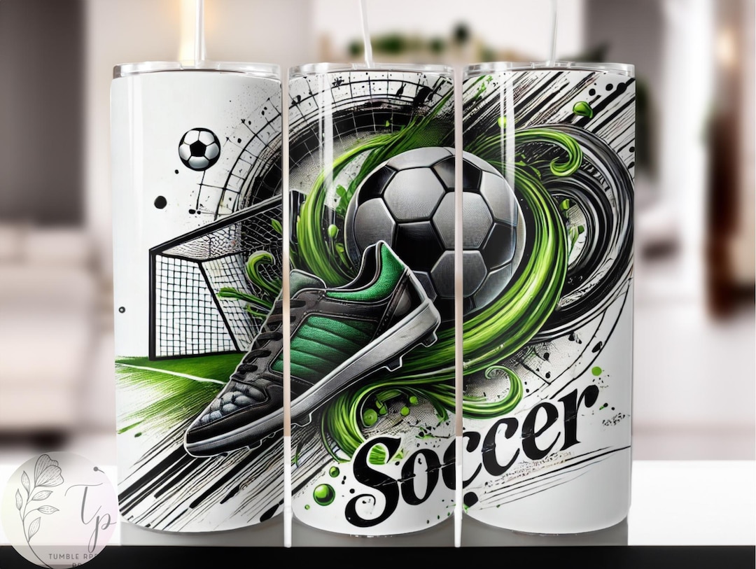 Soccer 20oz Tumbler Sublimation Wrap, Dark German Background (digital ...