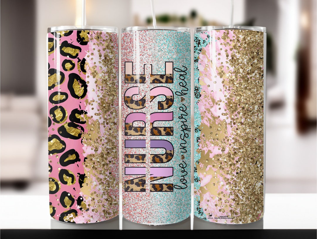 Nurse Split Custom Text Tumbler Wrap Png 20oz Skinny Tumbler ...