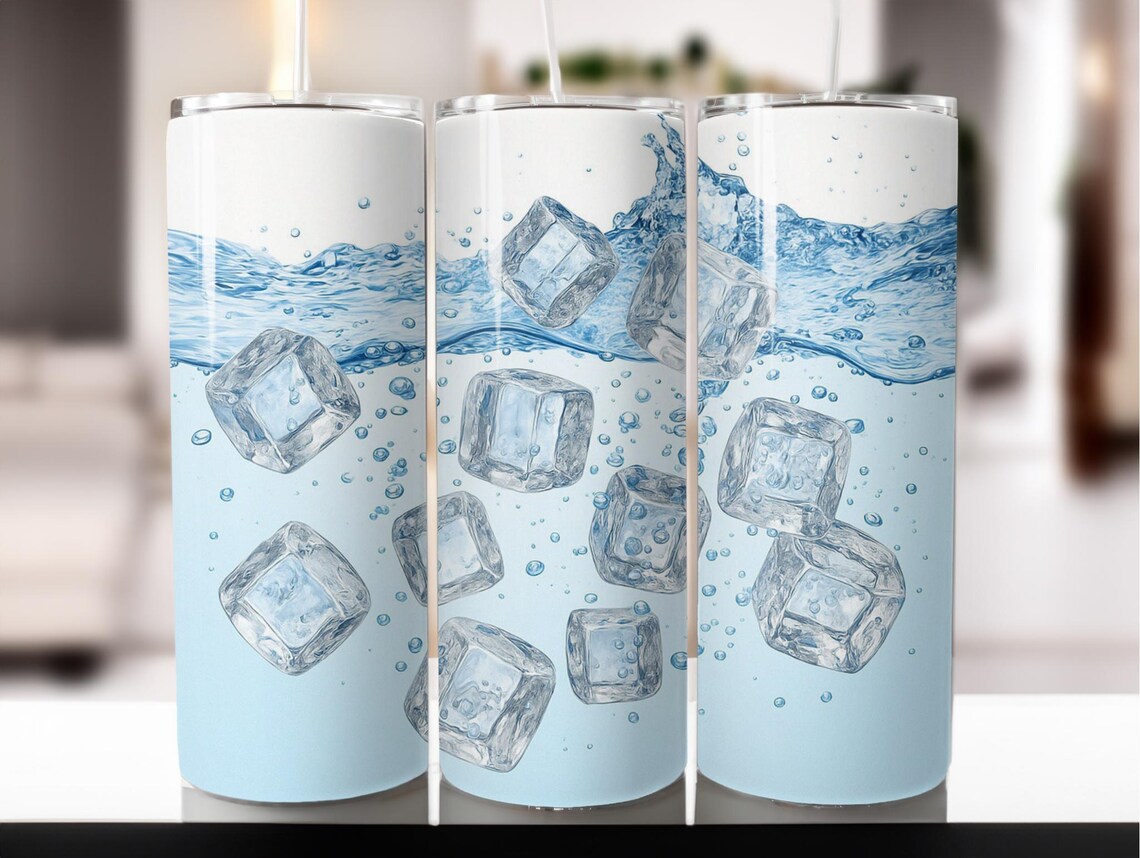 Ice Cubes Tumbler Wrap: 20oz Sublimation Design (digital Download) - Etsy