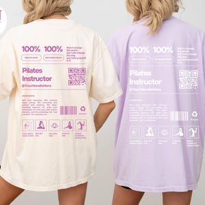 Customized Pilates Instructor T-shirt, Personalized Workout Gear ...