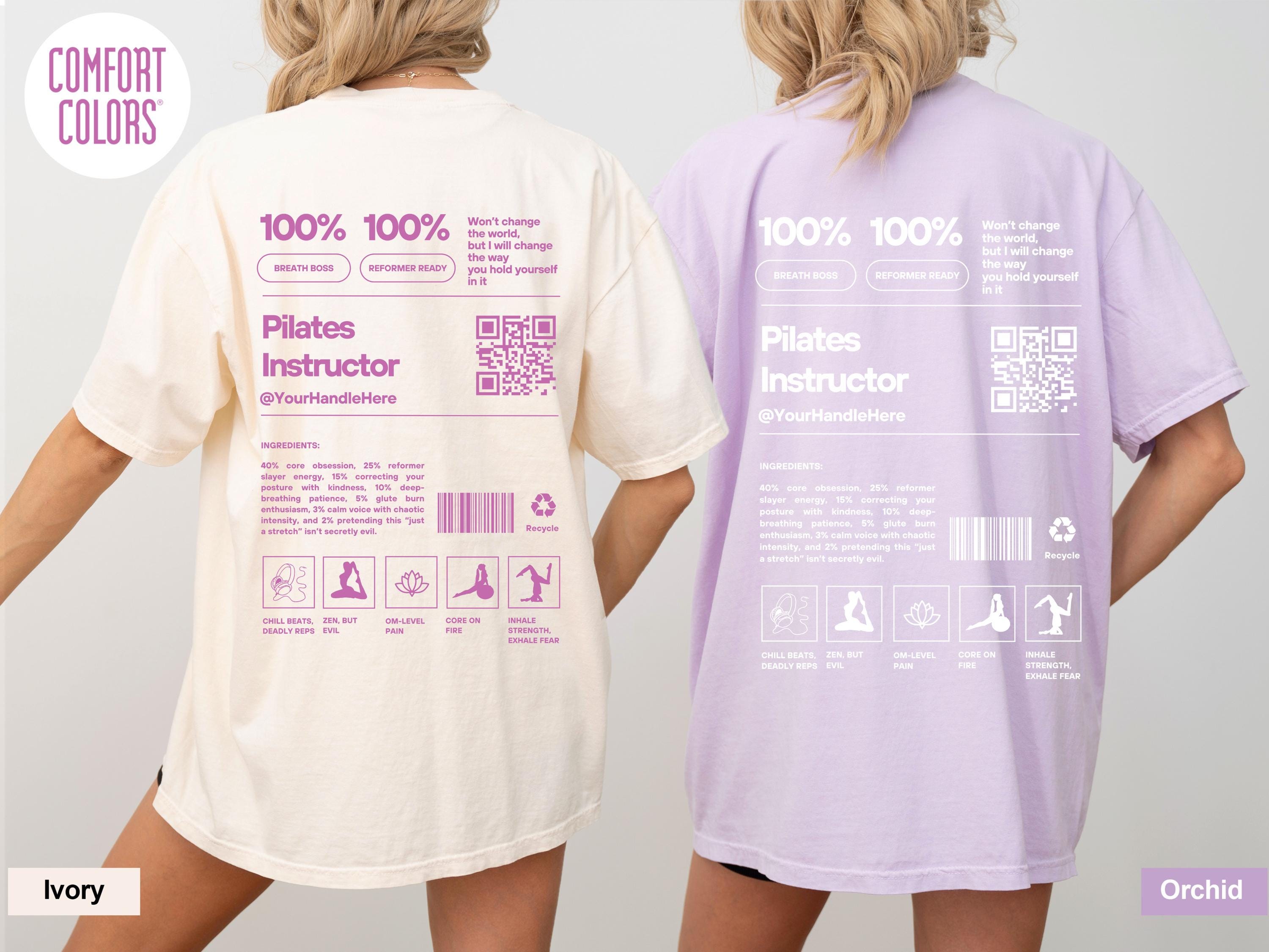Customized Pilates Instructor T-shirt, Personalized Workout Gear ...