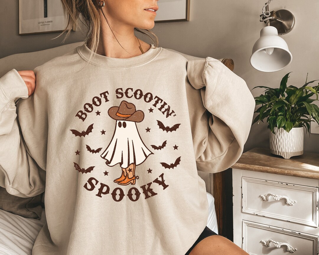 Boot Scootin Spooky Sweatshirt and Hoodie,halloween Shirt ,cowboy Ghost ...
