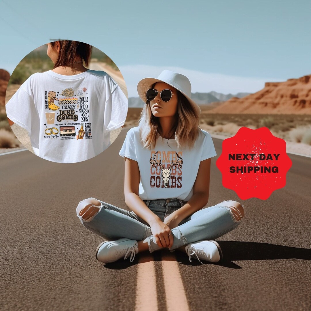 Combs Bullhead Shirt Two Side Print, Country Music Shirt, Luke Combs ...
