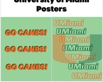 University of Miami Posters - Etsy