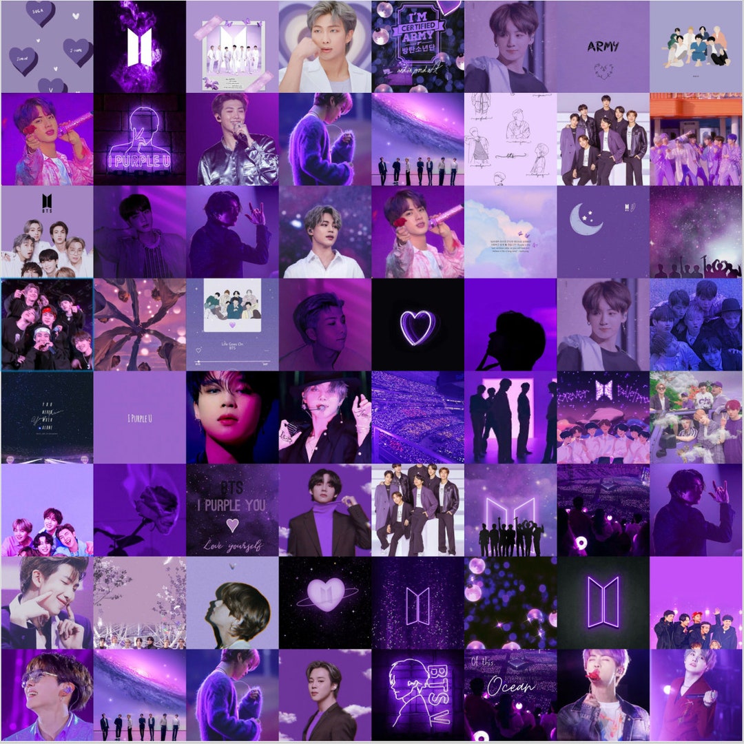 BTS Purple Photo Collage/wall Kit for Room or Dorm Decor - Etsy