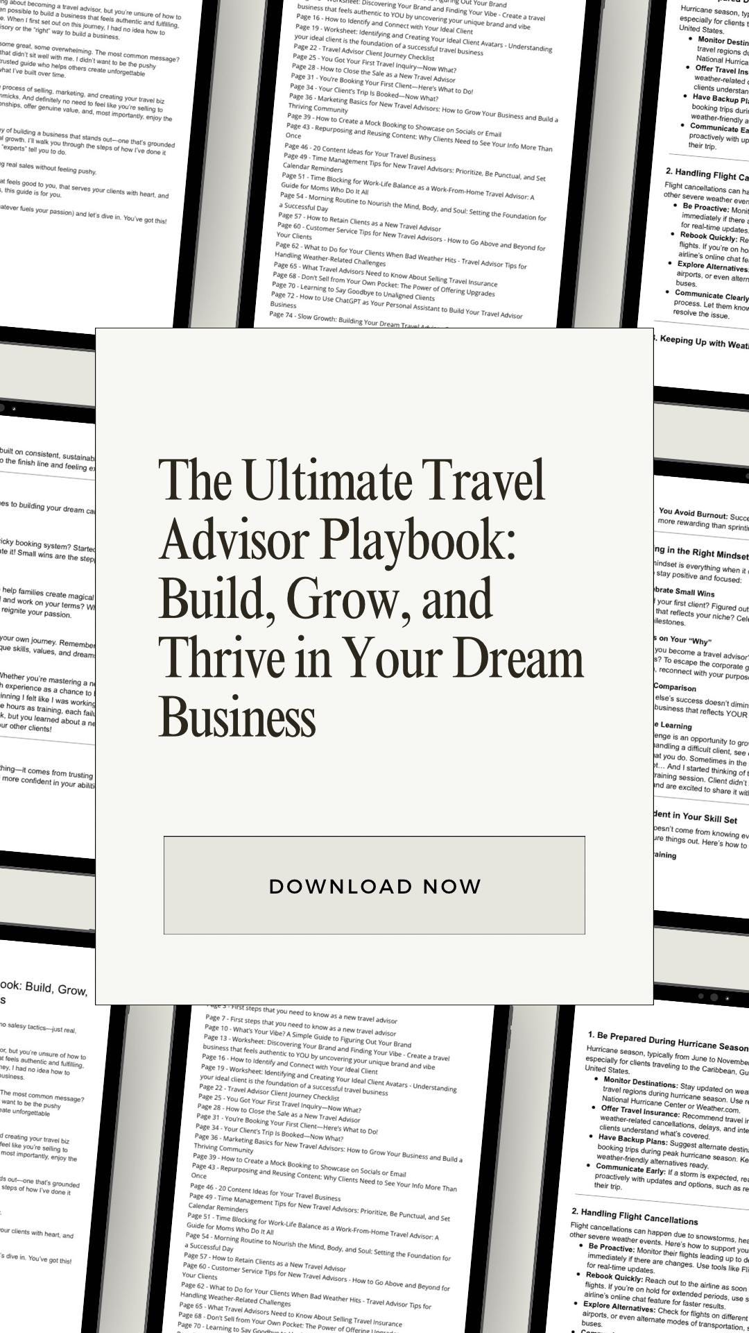 Ultimate Travel Advisor Playbook | Travel Agent Guide for New Advisors ...