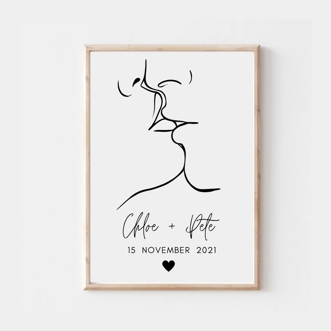 Personalised Couple Print, Couples Gift, Gift for Her, Boyfriend ...