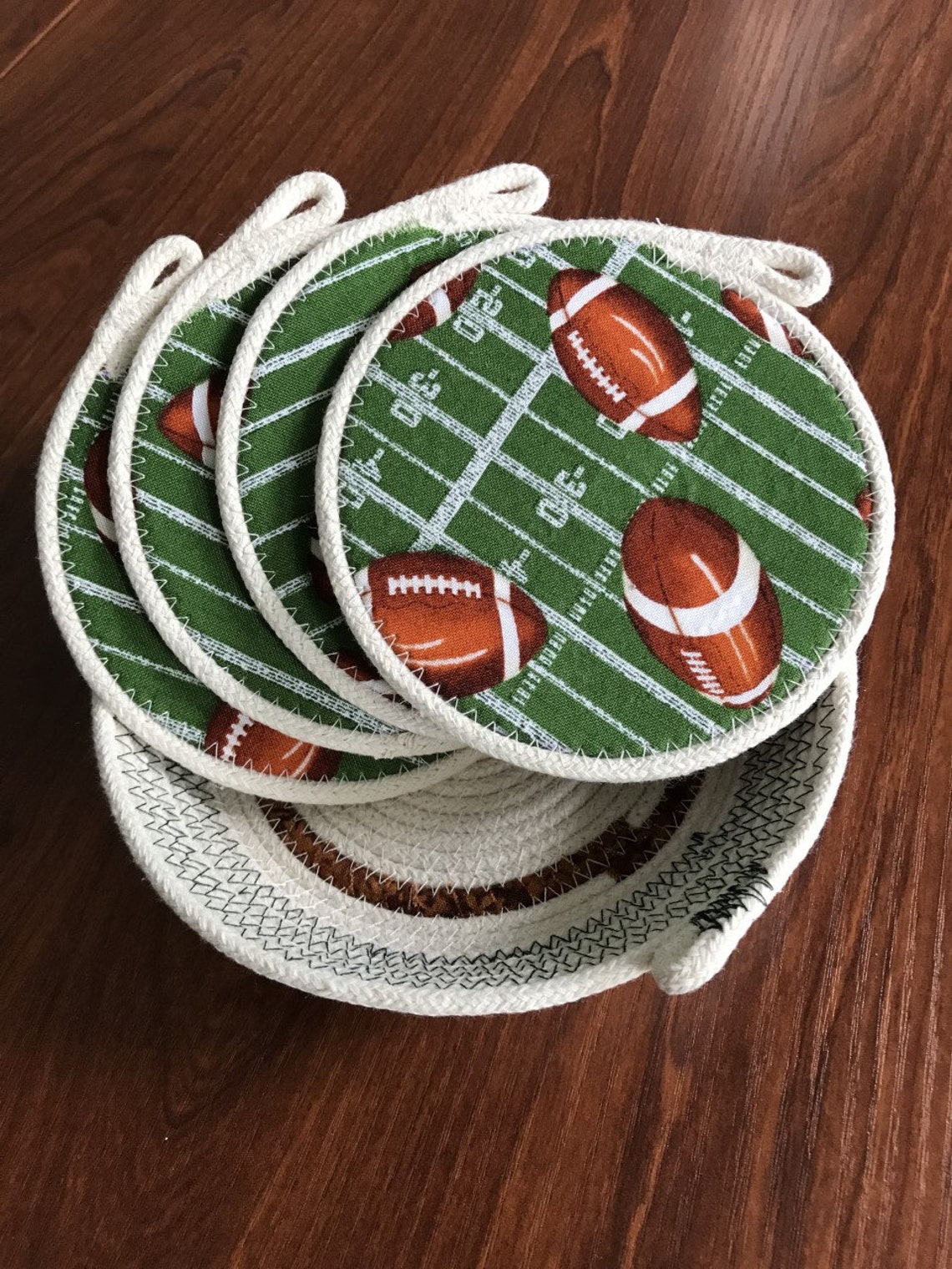 Football Rope Coasters - Etsy
