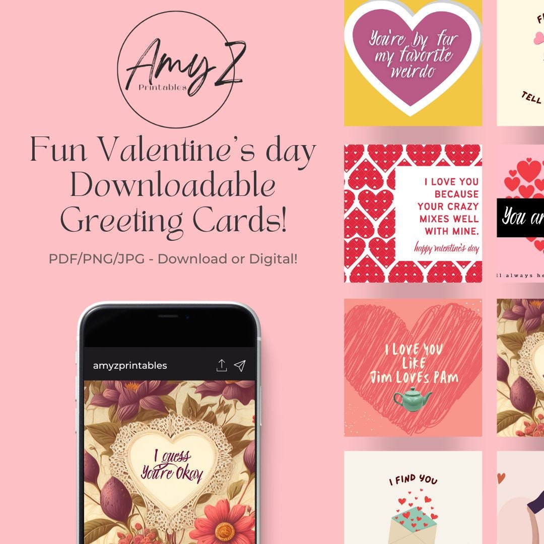 Funny Digital Valentine's Day Cards - Etsy