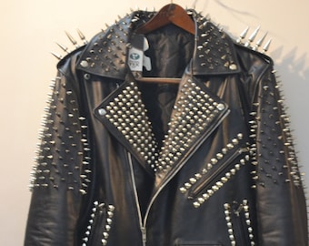 Black Spike Jacket - Etsy