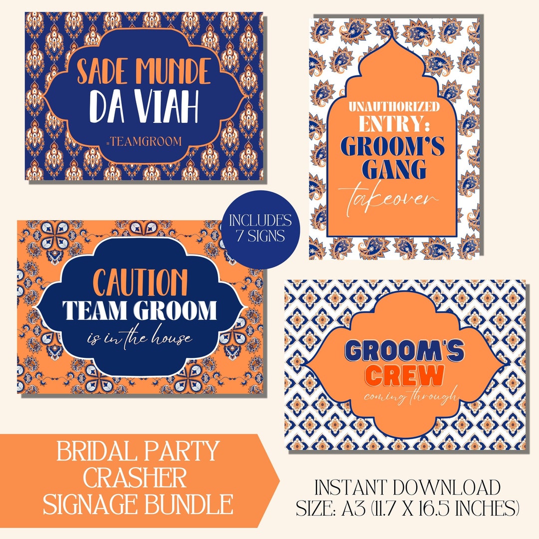 Ultimate Jago Party Crasher Signage Package | Punjabi Wedding Sign ...