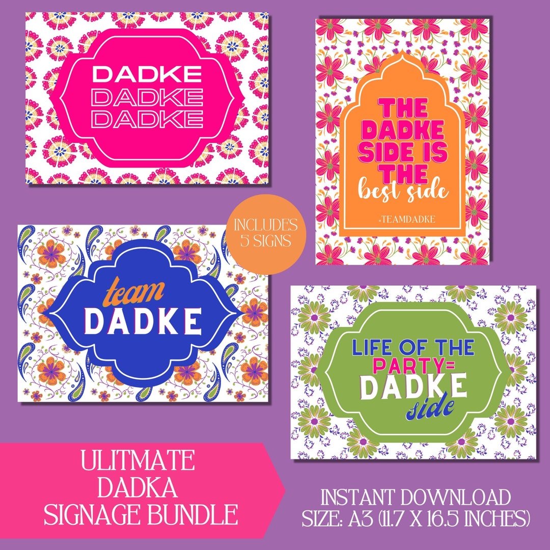 Ultimate Dadke Signage Package | Punjabi Wedding Signs | Sikh Wedding ...