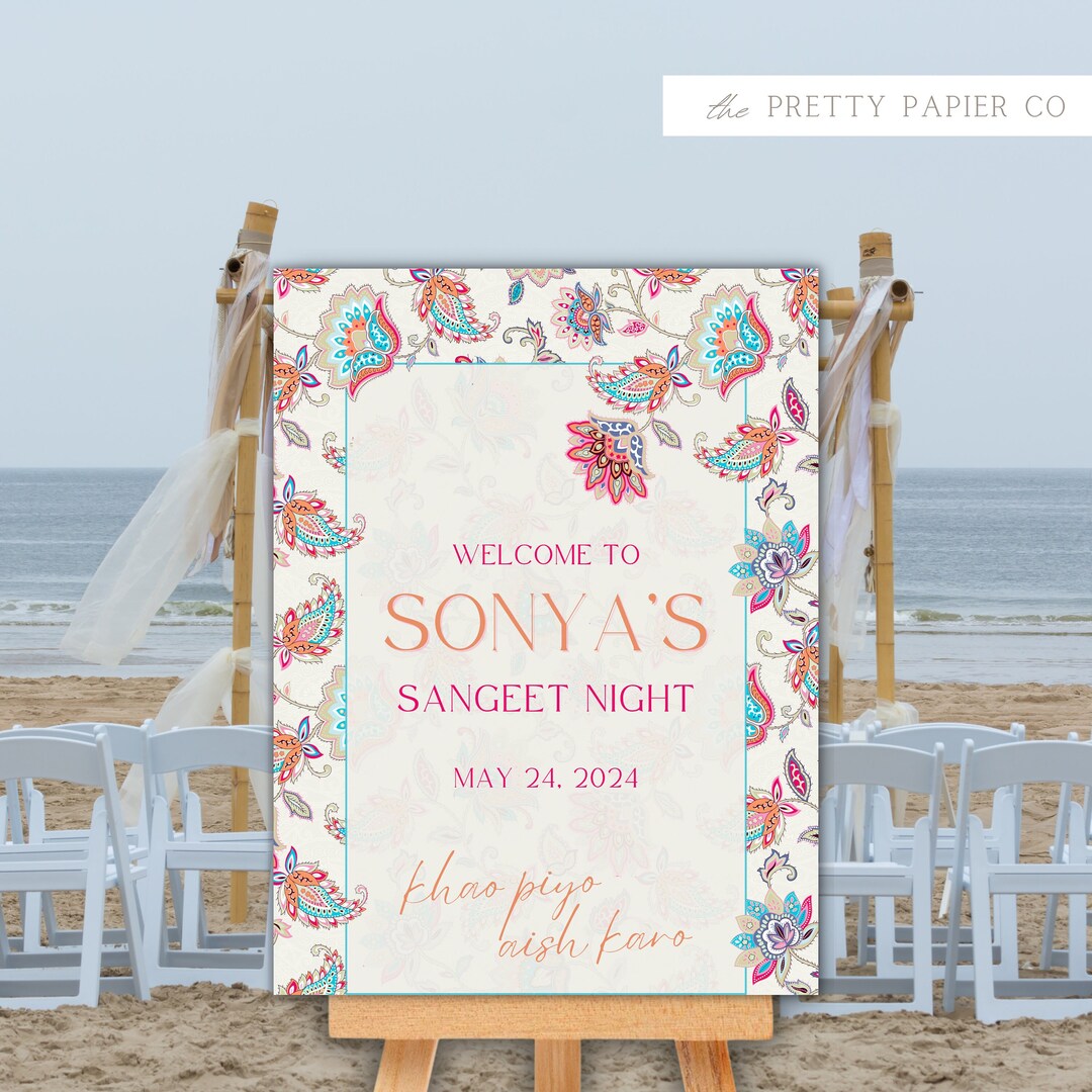Welcome Sign | Sangeet Wedding Sign | Customizable | Anand Karaj ...