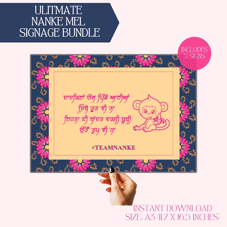 Ultimate Nanke Mel Signage Package | Punjabi Wedding Signs | Sikh ...
