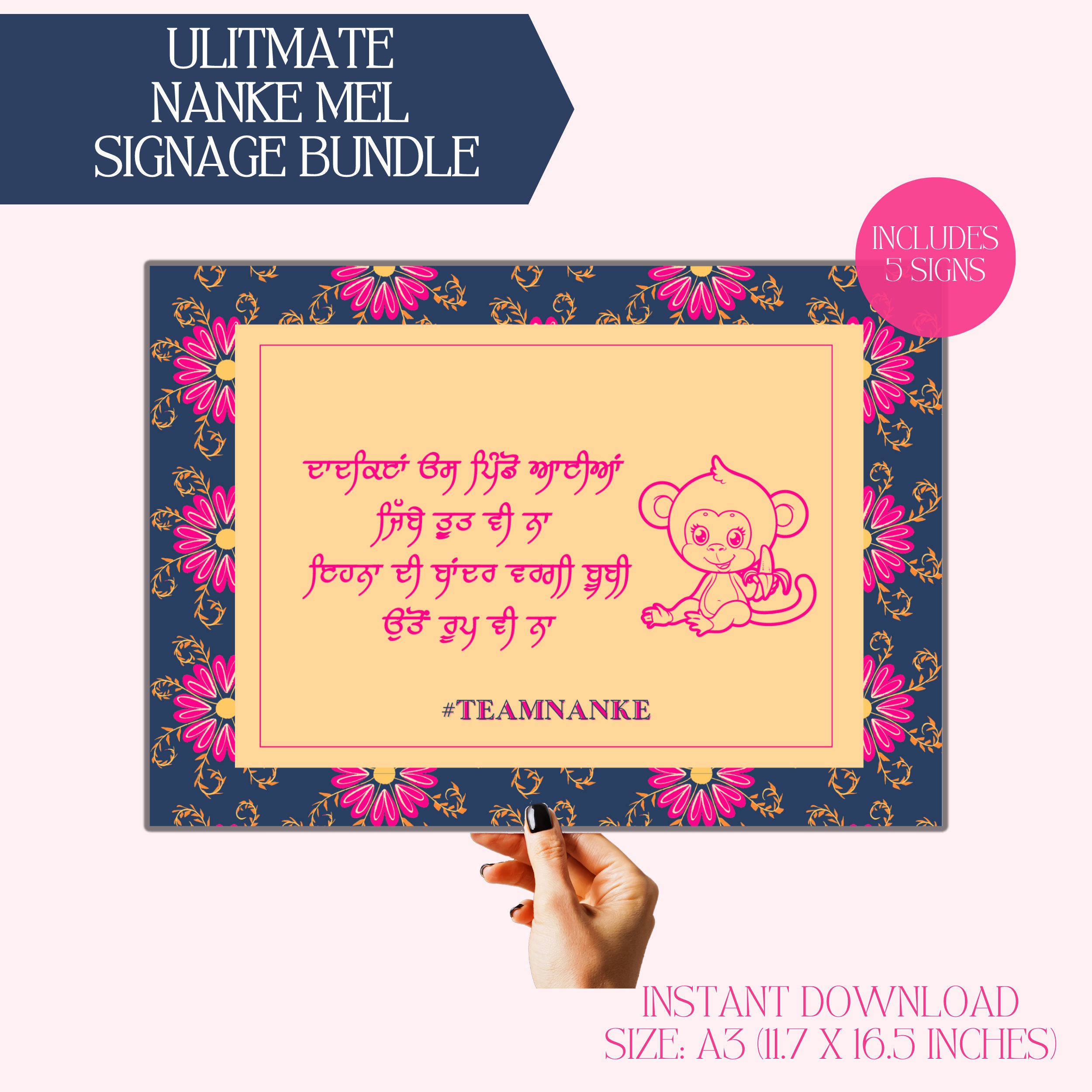 Ultimate Nanke Mel Signage Package | Punjabi Wedding Signs | Sikh ...